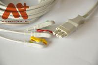 China Primedic XD30 3 Lead ECG Cable 3 Pin IEC Connector TPU 250cm for sale