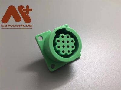 China MEDTRONI Compatible 12-Pin ECG Socket for Patient Monitor - 15g Green ABS with 3000-5000 Cycle Durability for sale