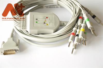 China Medical TPU IEC AHA EKG Cable 10 Lead for EDAN SE 601 ECG Machine for sale