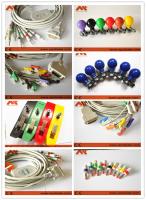 China Medical TPU Electrode Lead Cable for Mindray R12 ECG - 10 Lead, 6.0mm Diameter, DB15 Connector for sale