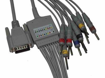 China Cardiomaq 10 Lead ECG Cable Compatible with 100H 300H 600H 1200H EKG Machine TPU Material for sale