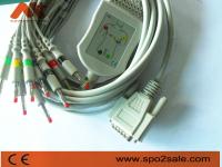China Cardionics 10 Lead ECG Cable DB15 for Cardio Touch Cardio Plug EKG Machine 6.0mm TPU for sale