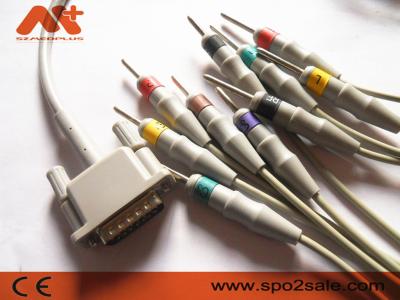 China Dr. Lee 10 Lead EKG Cable DB15 Pin Compatible with ECG-120A 310A 310B Medical TPU for sale