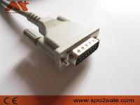 China Custo Med 10 Lead EKG Cable DB15 Pin for Norm Cardio 130 ECG Machine TPU 6.0mm for sale