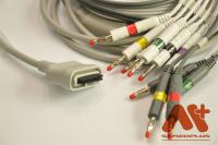 China Edan SE 15-15 EKG Cable 20 Pin IEC Banana 4.0 Patient Monitor Lead Wire for sale