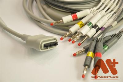 China Edan SE 15-15 EKG Cable 20 Pin IEC Banana 4.0 Patient Monitor Lead Wire for sale