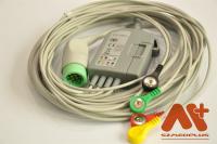 China Physio Control Compatible ECG Trunk Cable 4 Lead 8 ft 12 Pin ISO13485 for sale