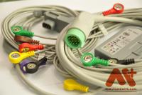 China Physio Control Compatible ECG Leadwire 6 Lead 7 Pin Snap IEC Standard for sale