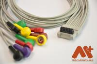 China Compatible BTL 08 10 Lead Holter Cable 16 Pin IEC Standard Medical TPU for sale