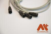 China Compatible Valenta Mn-08 7 Lead Holter ECG Cable 1.5m Medical Grade for sale