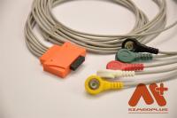 China Cardioline Walk 400H 5 Lead Holter Cable ECG Patient Cable 2.5m for sale