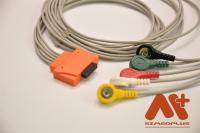 China Cardioline Walk 400H 5 Lead Holter Cable ECG Patient Cable 2.5m for sale