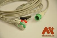 China Comen Compatible 5 Lead ECG Cable 12Pin TPU AHA for C21 C30 C50 C70 C90 C100 for sale