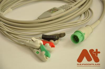 China Comen Compatible 5 Lead ECG Cable 12Pin TPU AHA for C21 C30 C50 C70 C90 C100 for sale
