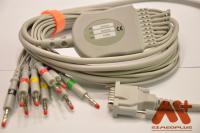 China Aspel AsCARD EKG Cable 3 Series - 10 Lead Medical TPU Cable with DB 15Pin Connector for AsCARD 3 ECG Machines for sale