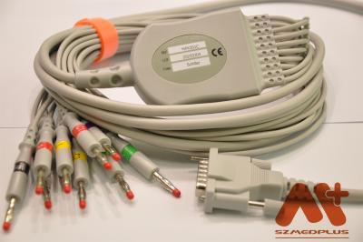 China Aspel AsCARD EKG Cable 3 Series - 10 Lead Medical TPU Cable with DB 15Pin Connector for AsCARD 3 ECG Machines for sale