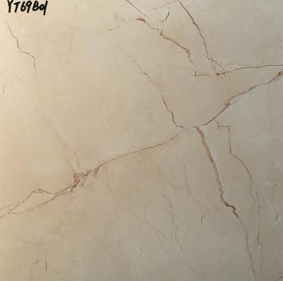 China Beige Color Ceramic Tile 600x600mm Decoration Marble Floor Tile for sale
