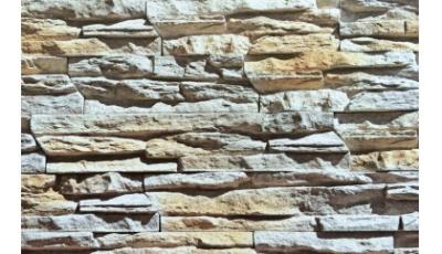 China Decorative Artificial Culture Stone Thick Reef Design Beige Slate Veneer Stone for sale