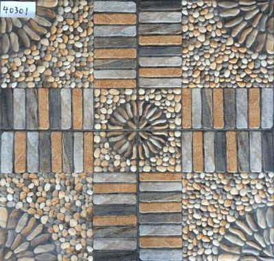 China Wear-Resistant Stone-Like Glazed 400x400mm Ceramic Non-Slip Tiles Multicolor Rustic Tile In Latest Design for sale