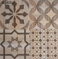 China Electric Heating Ceramic Floor Tiles 24'' x 24'' Flower Pattern Glazed Rustic for sale