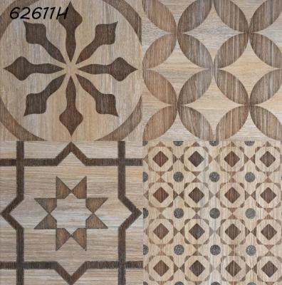 China Electric Heating Ceramic Floor Tiles 24'' x 24'' Flower Pattern Glazed Rustic for sale