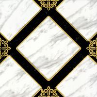 China Engraved Surface Crystal Glass Tile 300 X 300 Mm With Gold Classical Style for sale