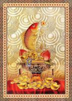 China Acid - Resistant Fashion Crystal Glass Tile Money Trees Money Fish for sale