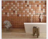 China 152x152mm Brown Subway wall Tile For Kitchen Wall Bathroom Background for sale