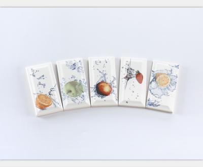 China Pure Whiteness Subway Bread Wall Tiles , 75 x 152 Mm Interior Tiles for sale