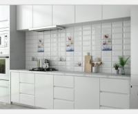 China Pure Whiteness Subway Bread Wall Tiles , 75 x 152 Mm Interior Tiles for sale