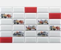 China Elegant Shape Red Subway Wall Tile 75x152mm Bathroom Wall Decorative for sale