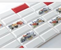 China Elegant Shape Red Subway Wall Tile 75x152mm Bathroom Wall Decorative for sale
