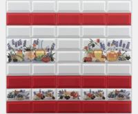 China Elegant Shape Red Subway Wall Tile 75x152mm Bathroom Wall Decorative for sale