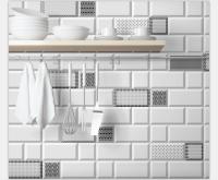China 100x300 Mm Gray Ceramic Tile Natural Style , Decorative Subway Tile Customer Design Available for sale
