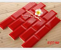 China Ceramic Rustic Red Subway Exterior Wall Tiles Wear - Resistant For Outdoor for sale