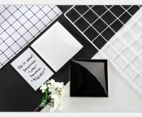 China Easy To Use 152X152mm Subway Wall Tile Black And White Glossy For Bathroom Kitchen Decoration for sale