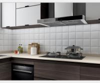 China Easy To Use 152X152mm Subway Wall Tile Black And White Glossy For Bathroom Kitchen Decoration for sale