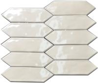 China Residential Wall Backsplash Ceramic Subway Tile White Bevel Size 75x150mm for sale