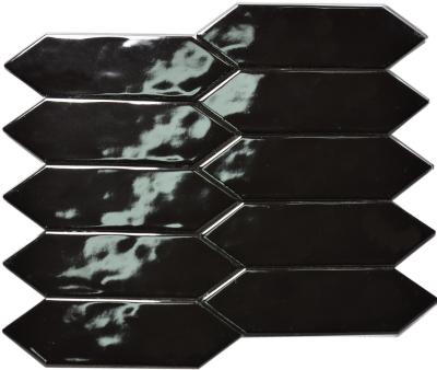 China Homogeneous Black And White Mosaic Wall Tile / Kitchen Subway Tile for sale
