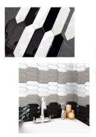 China Homogeneous Black And White Mosaic Wall Tile / Kitchen Subway Tile for sale