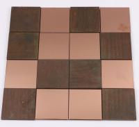 China Acid - Resistant Leaf Marble Square Ceramic Mosaic Tile For Bathroom / Kitchen for sale