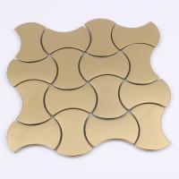 China Acid - Resistant Leaf Marble Square Ceramic Mosaic Tile For Bathroom / Kitchen for sale