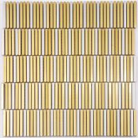 China Acid - Resistant Leaf Marble Square Ceramic Mosaic Tile For Bathroom / Kitchen for sale