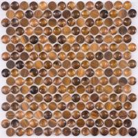 China Acid - Resistant Leaf Marble Square Ceramic Mosaic Tile For Bathroom / Kitchen for sale