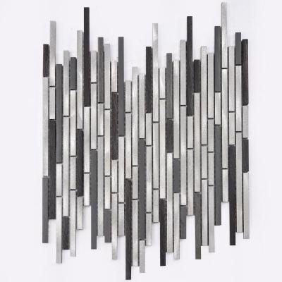 China Acid - Proof Ceramic Tile Backsplash , Mix Color Strip Copper Mosaic Tiles For Home Decoration for sale