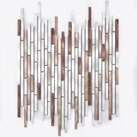 China Acid - Proof Ceramic Tile Backsplash , Mix Color Strip Copper Mosaic Tiles For Home Decoration for sale