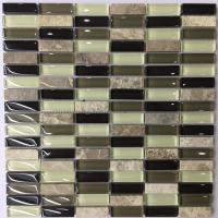 China Iridescent Crystal Ceramic Mosaic Tiles Washable Easy To Install for sale
