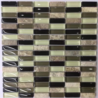 China Iridescent Crystal Ceramic Mosaic Tiles Washable Easy To Install for sale