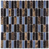 China Iridescent Crystal Ceramic Mosaic Tiles Washable Easy To Install for sale