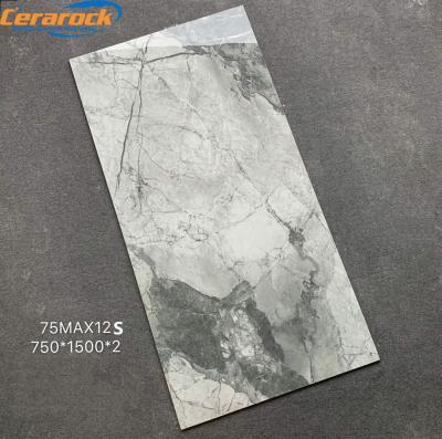 China 750 × 1500 mm Full Body Marble Polished Tiles Marble Design Wear - Resistant For Building for sale